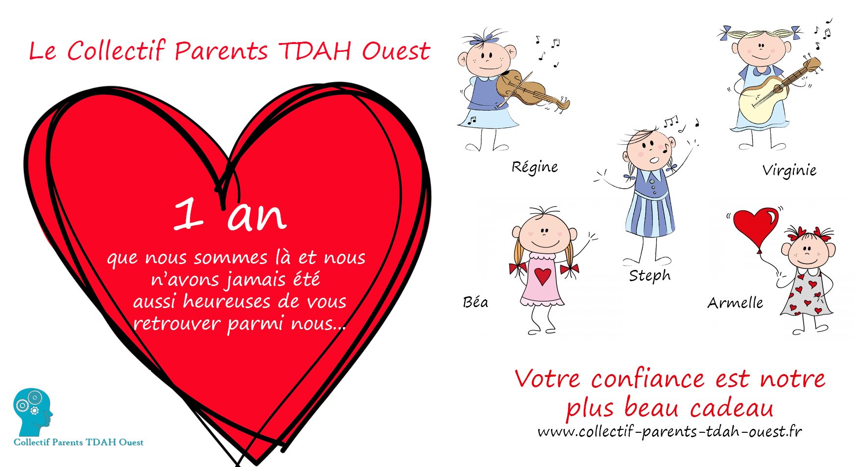 Le Collectif Parents TDAH Ouest fête sa première Année avec vous tous ...